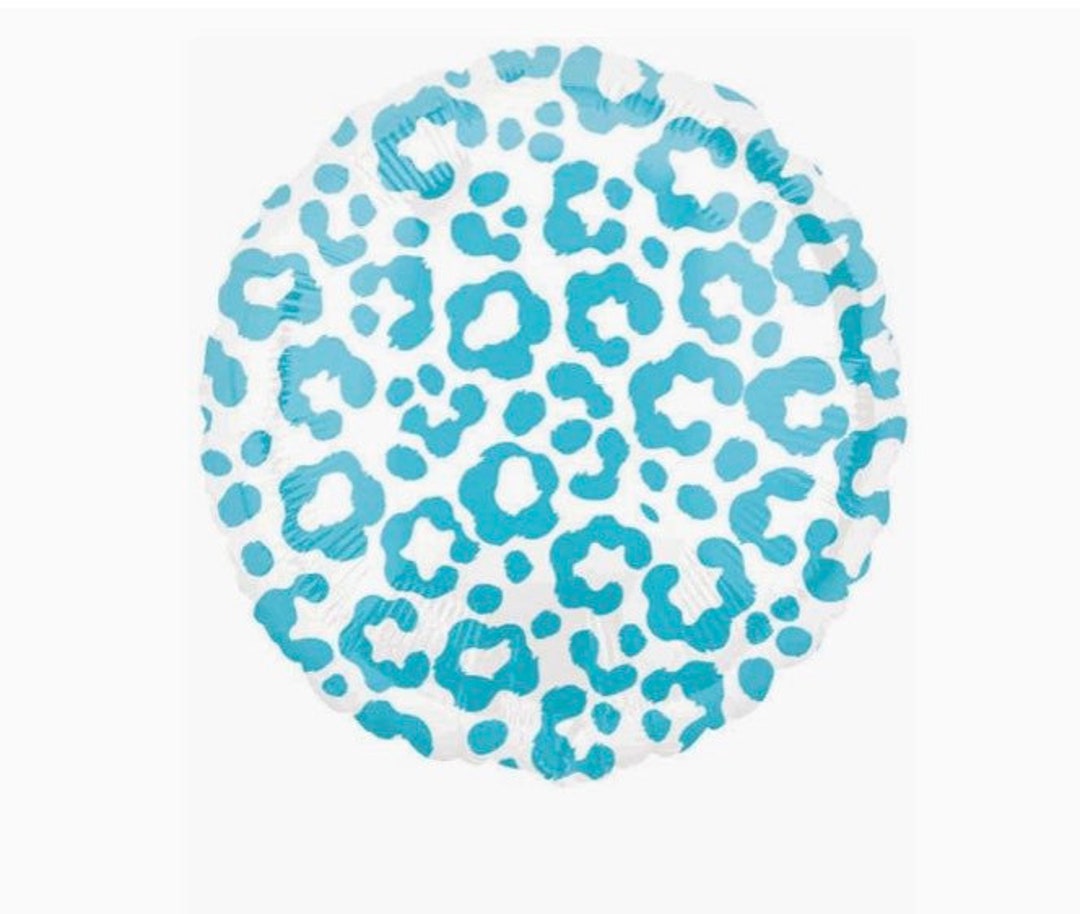 Blue Cheetah Print Balloons | Jungle Birthday Balloons | Blue Safari ...
