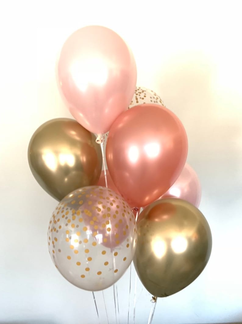 Pink Blush Balloons | Blush and Gold Balloons | Gold and Blush Balloons ...