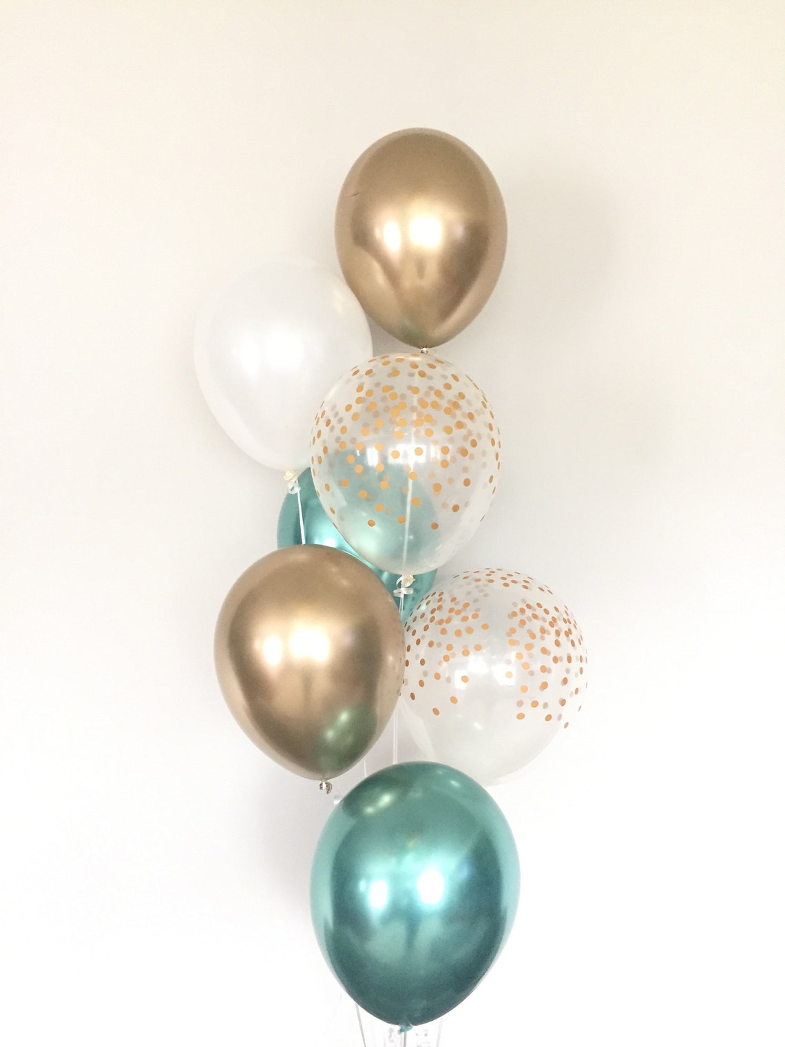 Mint and Gold Balloon Bouquet Gold and Mint Balloons Mint | Etsy