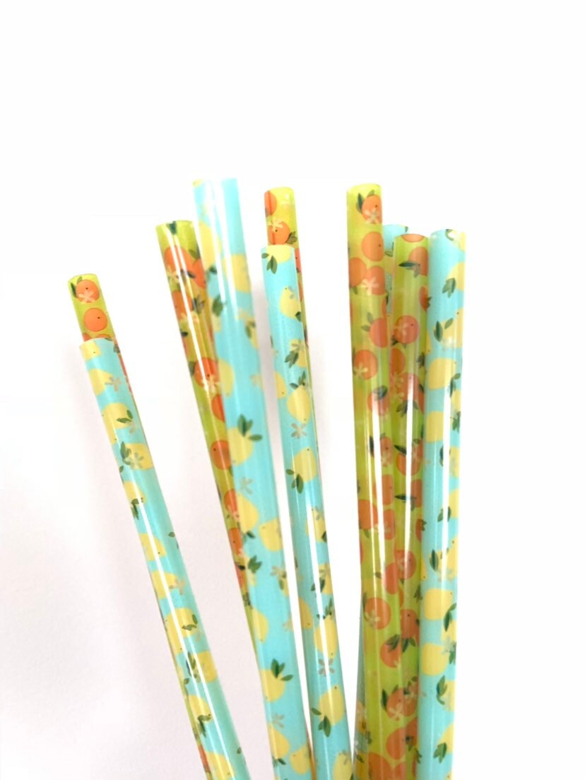 Lemon Straws | Lemon Party Decor | Citrus Straws | She Found Her Main ...