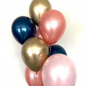 Pink Blush Balloons | Blush and Navy Balloons | Gold and Blush Balloons ...