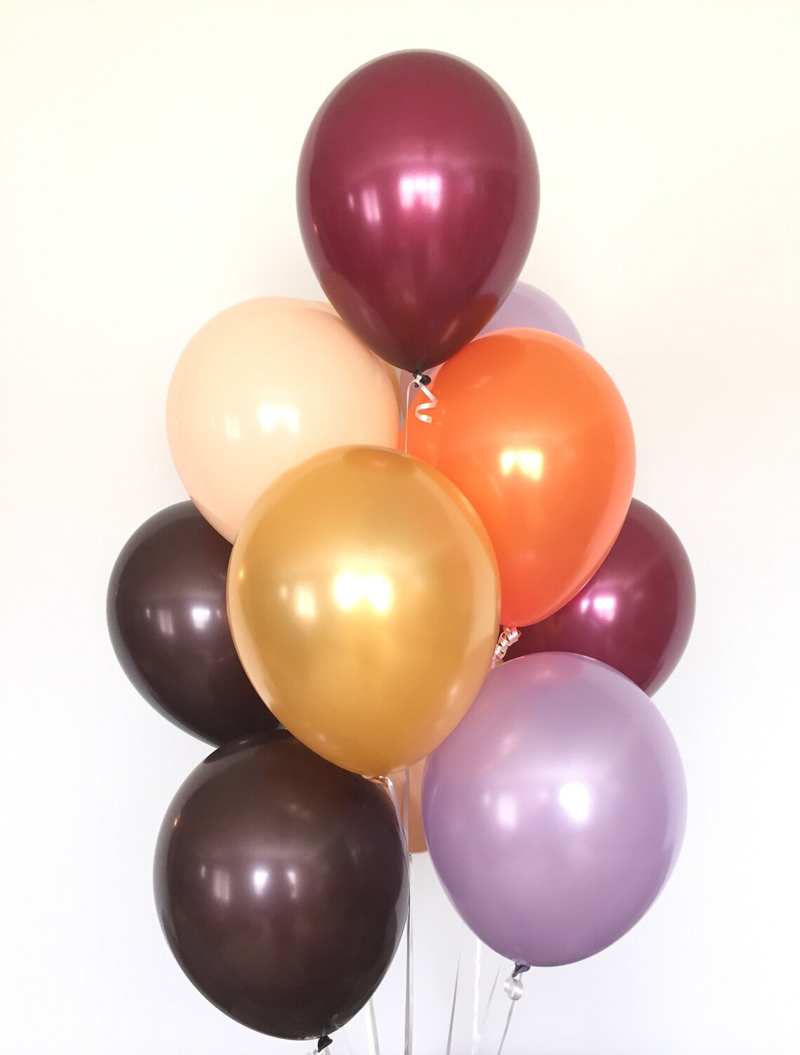 Blush and Burgundy Balloons Fall Balloons Brown and - Etsy