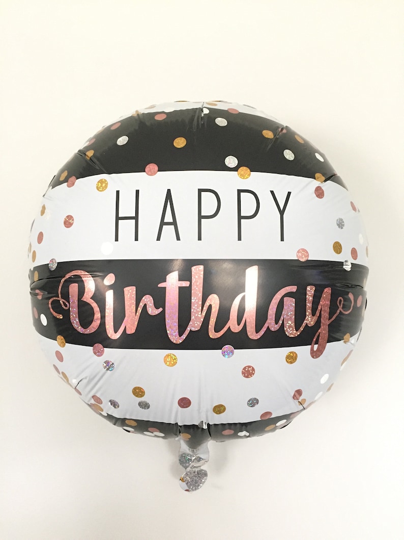Happy Birthday Balloons Rose Gold Birthday Party Decor - Etsy