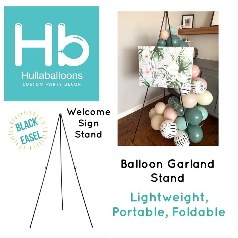 Black Portable Easel | Metal Tripod Stand | Welcome Sign Stand ...