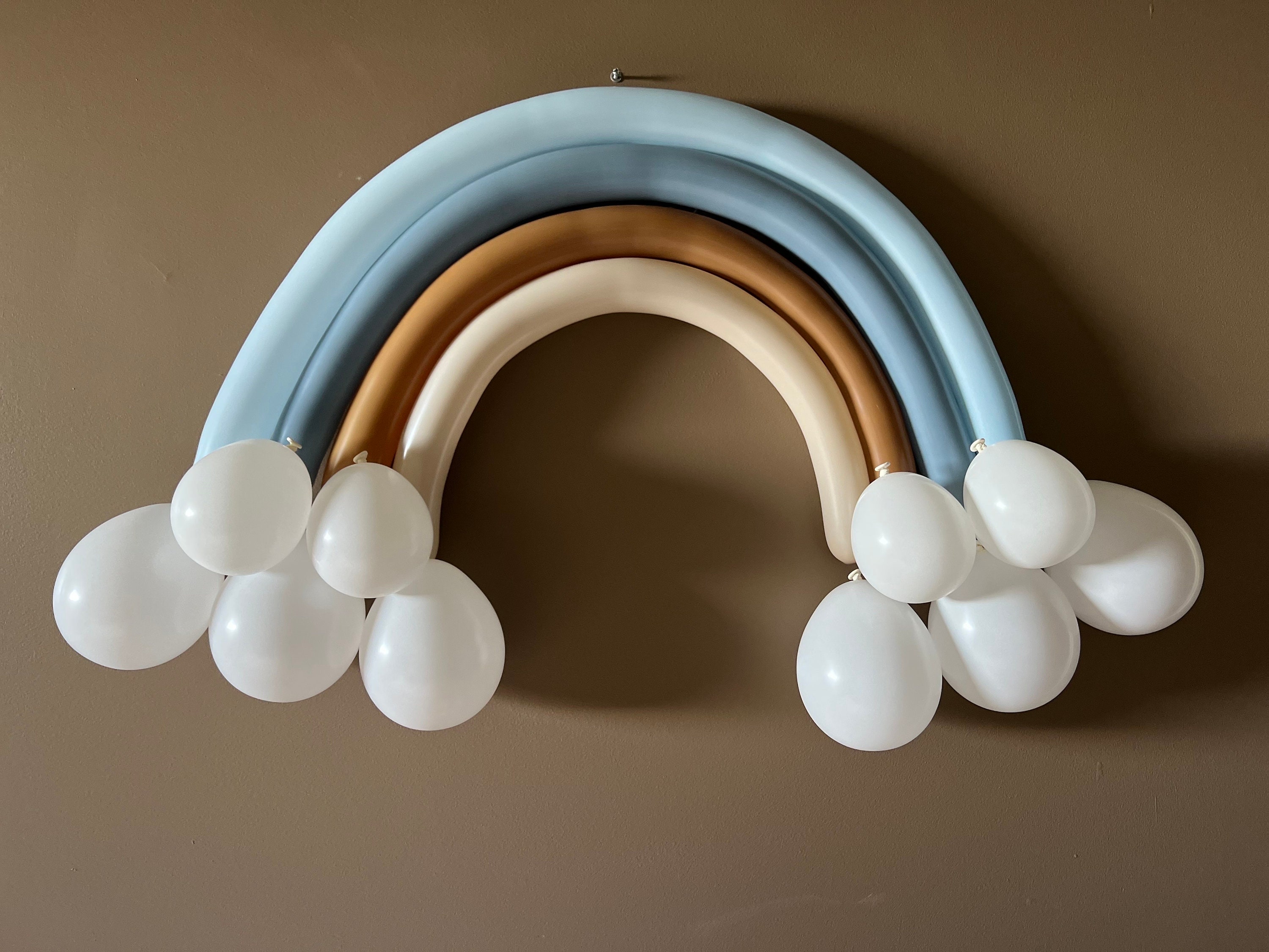 Dusty Blue Boho Rainbow Balloons | DIY Boho Rainbow | Rainbow Birthday ...