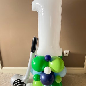 Golf Balloon Tower Kit | Golf Balloons | Hole in One Birthday Party ...
