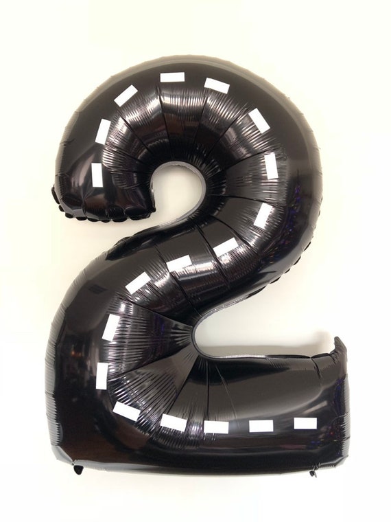Two Fast Black Number 2 Balloon Second Birthday Balloons | Etsy