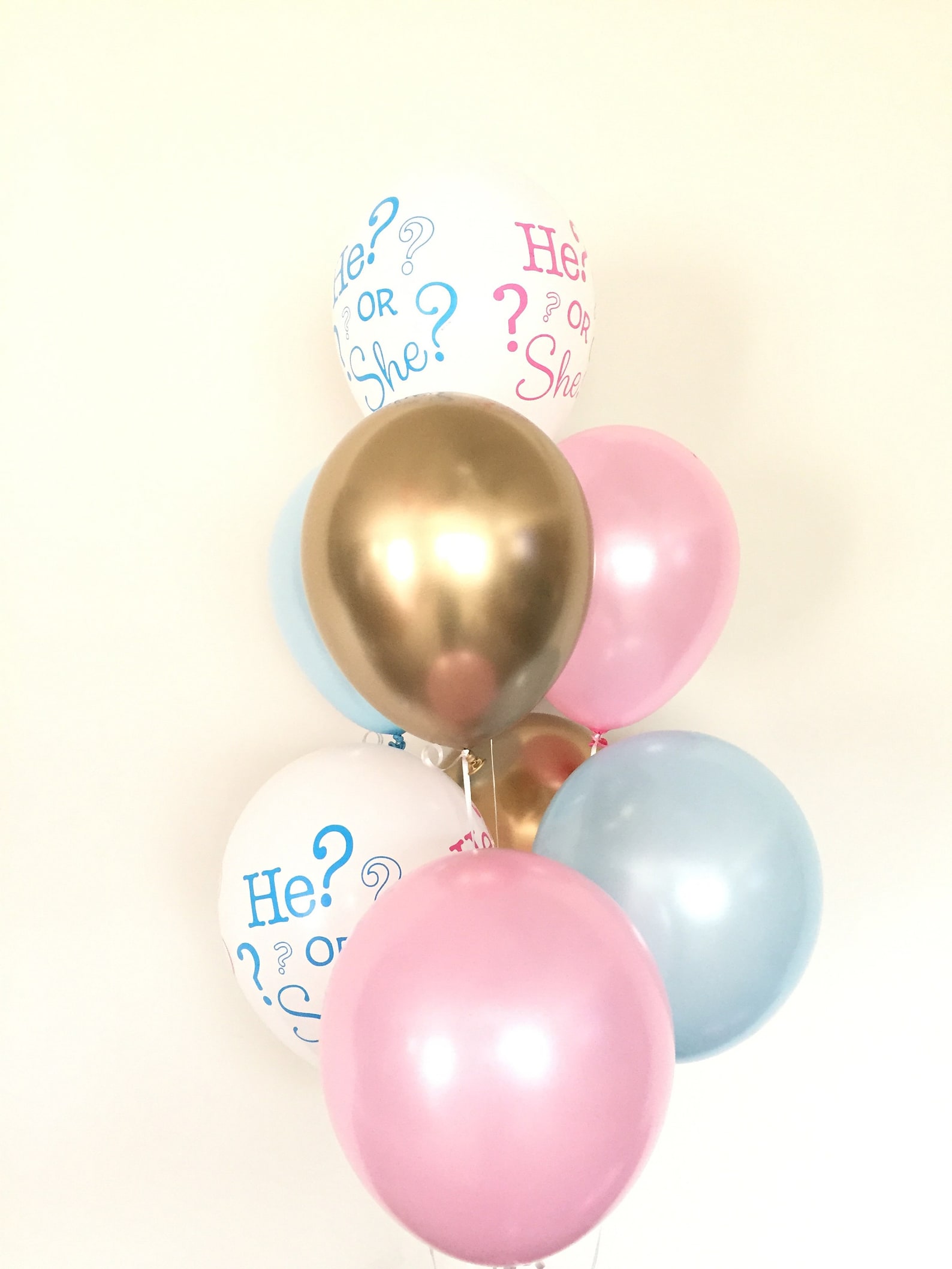 Gender Reveal Balloons | Gender Reveal Baby Shower Balloons | He or She ...