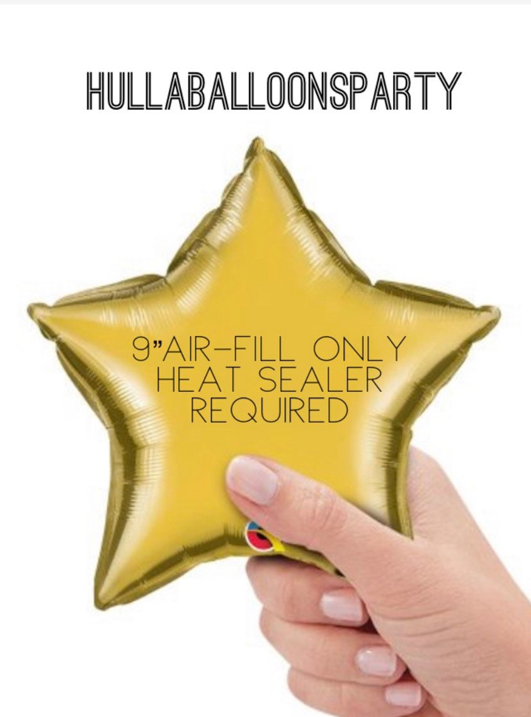 Mini Gold Star Balloon | 9 Inch, Air-fill Only (heat Sealer Required ...