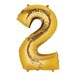 Gold Number 2 Balloon Second Birthday Balloons 34 Mylar Number Balloons ...