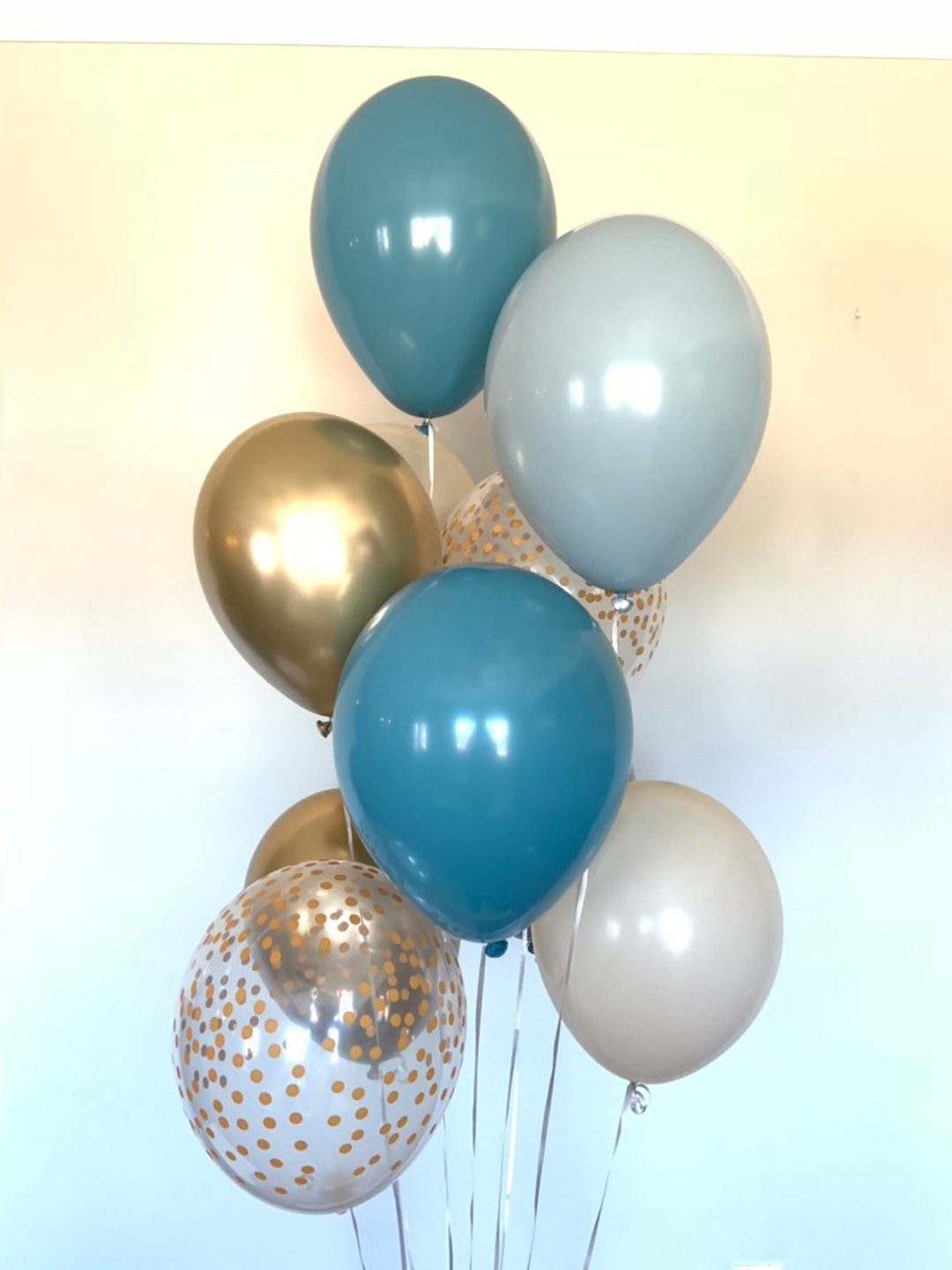 Steel and Fog Balloons | Blue and Gold Balloons | Something Blue | Gold ...