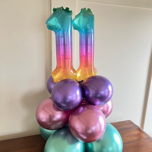 11th Birthday Balloon Centerpiece | 11th Birthday Balloons | Eleventh ...