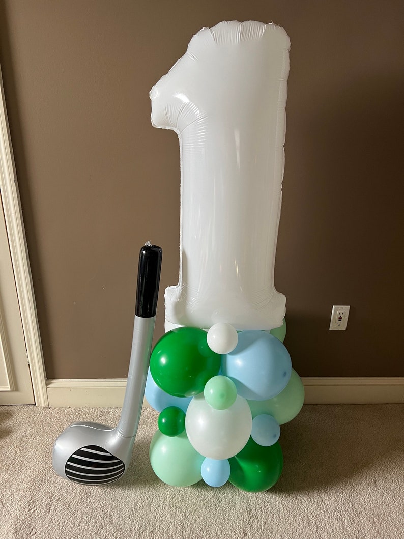 Golf Balloon Tower Kit | Golf Balloons | Hole in One Birthday Party ...