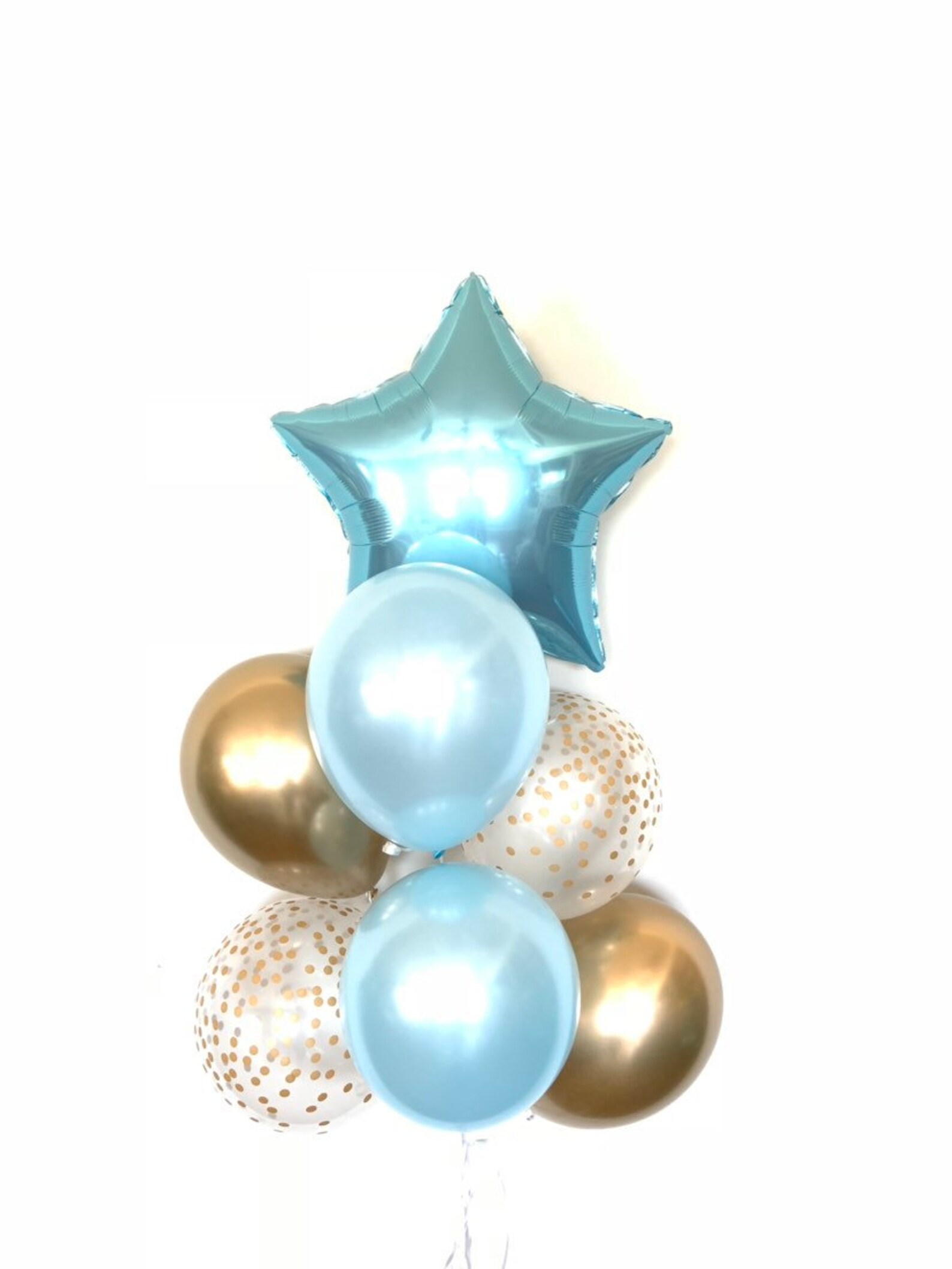 Twinkle Little Star Balloons | Blue Star Balloons | Blue and Gold Baby ...