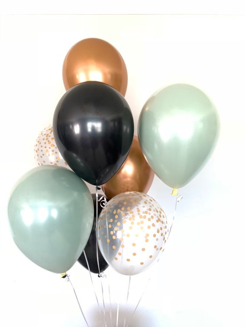 Sage Green Balloons | Succulent Bridal Shower Decor | Copper and Sage ...