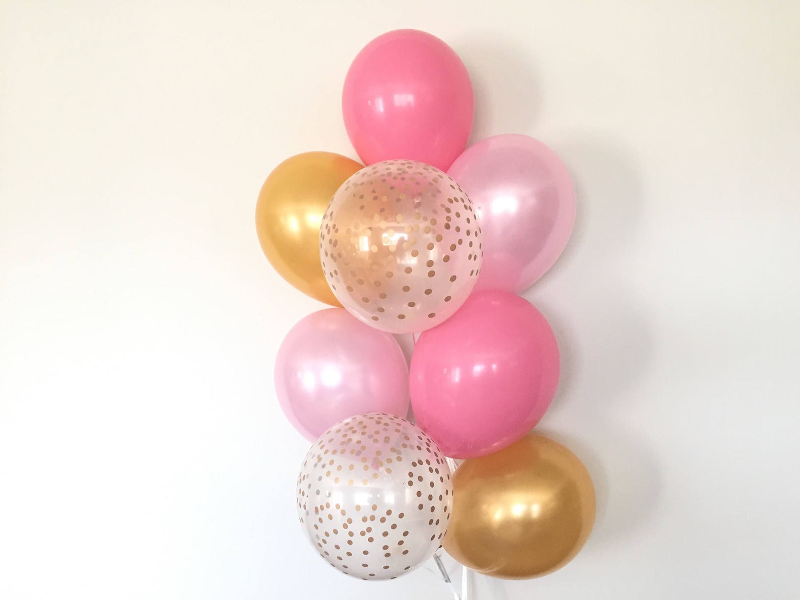 Pink and Gold Balloon Bouquet Pink and Gold Balloons Pink - Etsy