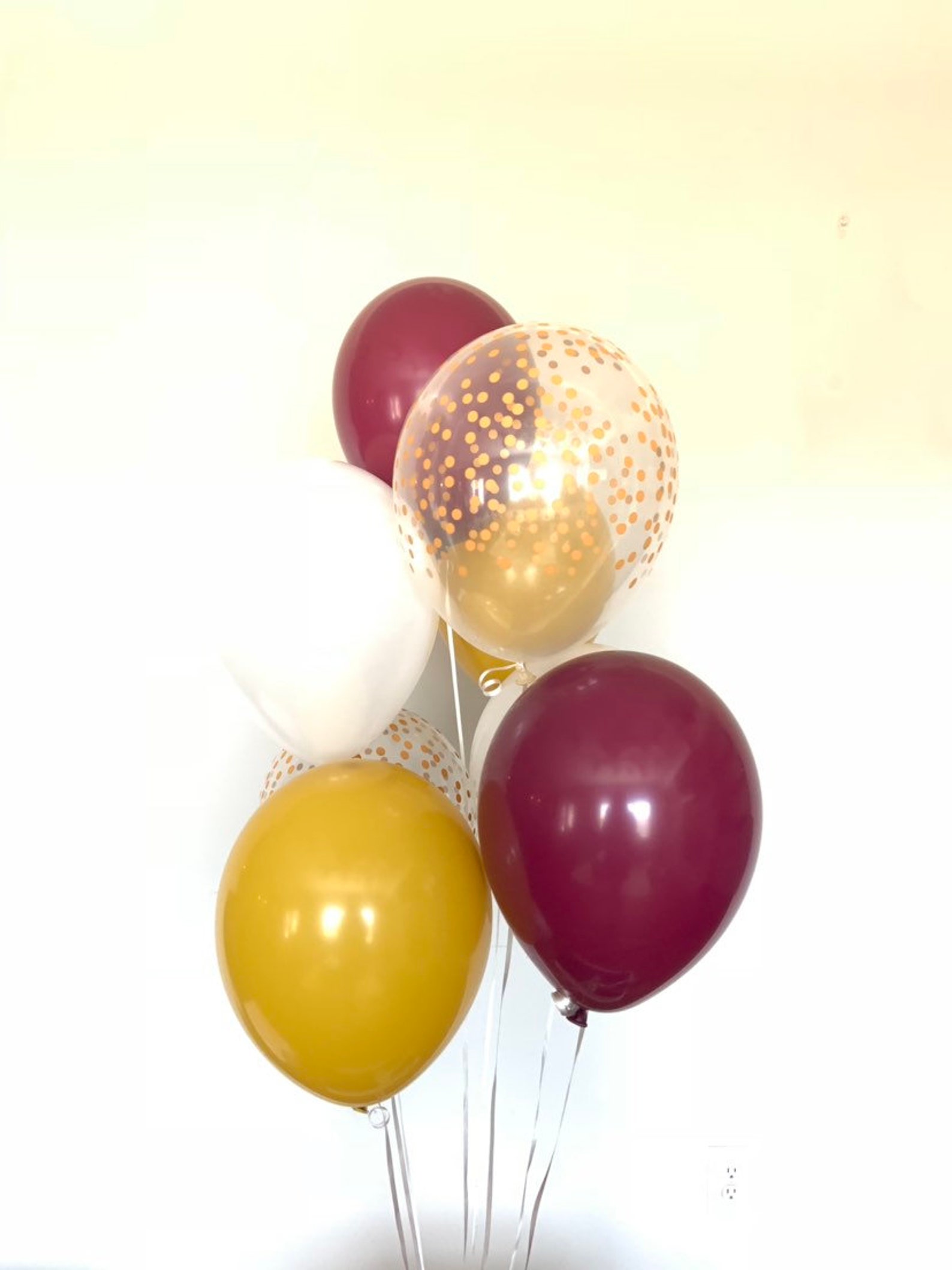 Mustard and Burgundy Balloons Honeybee Balloons Beach - Etsy