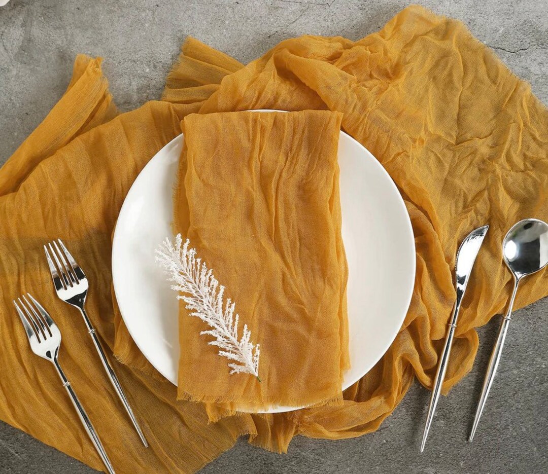Mustard Gauze Napkins | Mustard Cloth Napkins | Mustard Baby Shower ...
