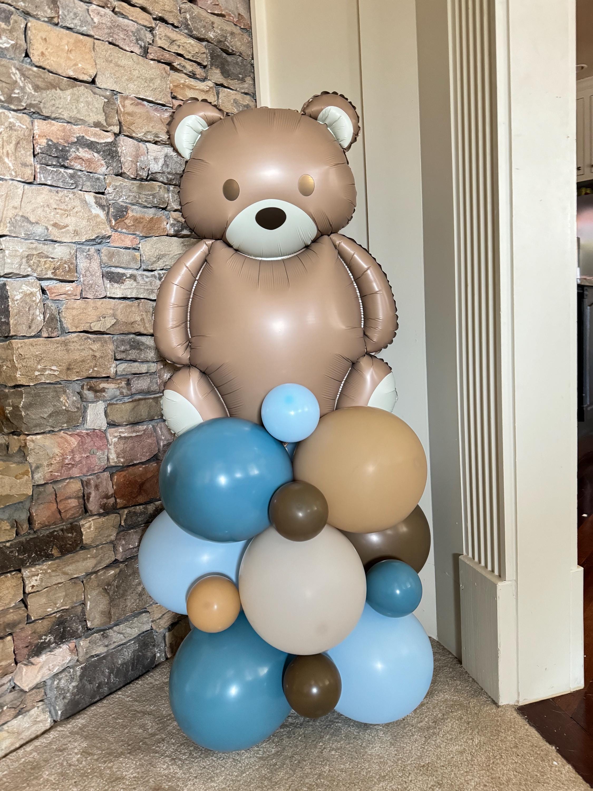 Teddy Bear Balloon Tower Kit | Beary First Birthday Balloon Tower ...