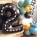 Two Fast Black Number 2 Balloon Second Birthday Balloons 34 Mylar ...