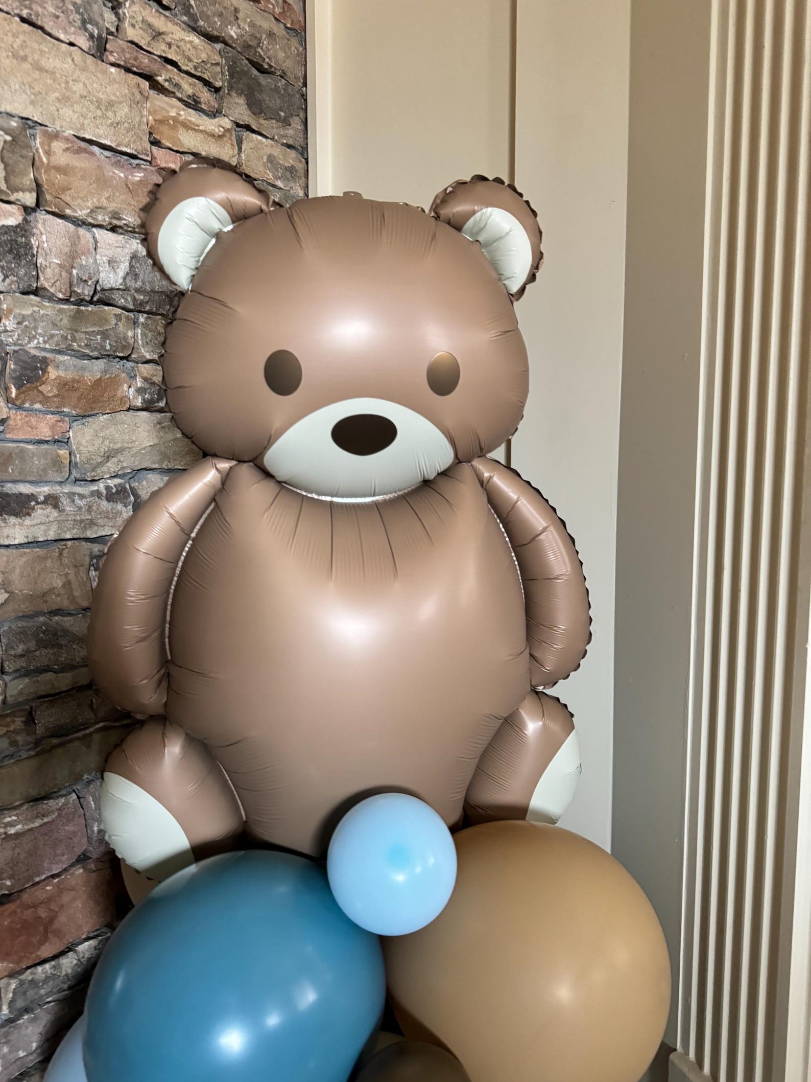 Teddy Bear Balloon Tower Kit | Beary First Birthday Balloon Tower ...