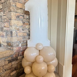 Dusty Blue Bow Balloon Tower Kit | Blue Bow Birthday Balloons | Blue ...