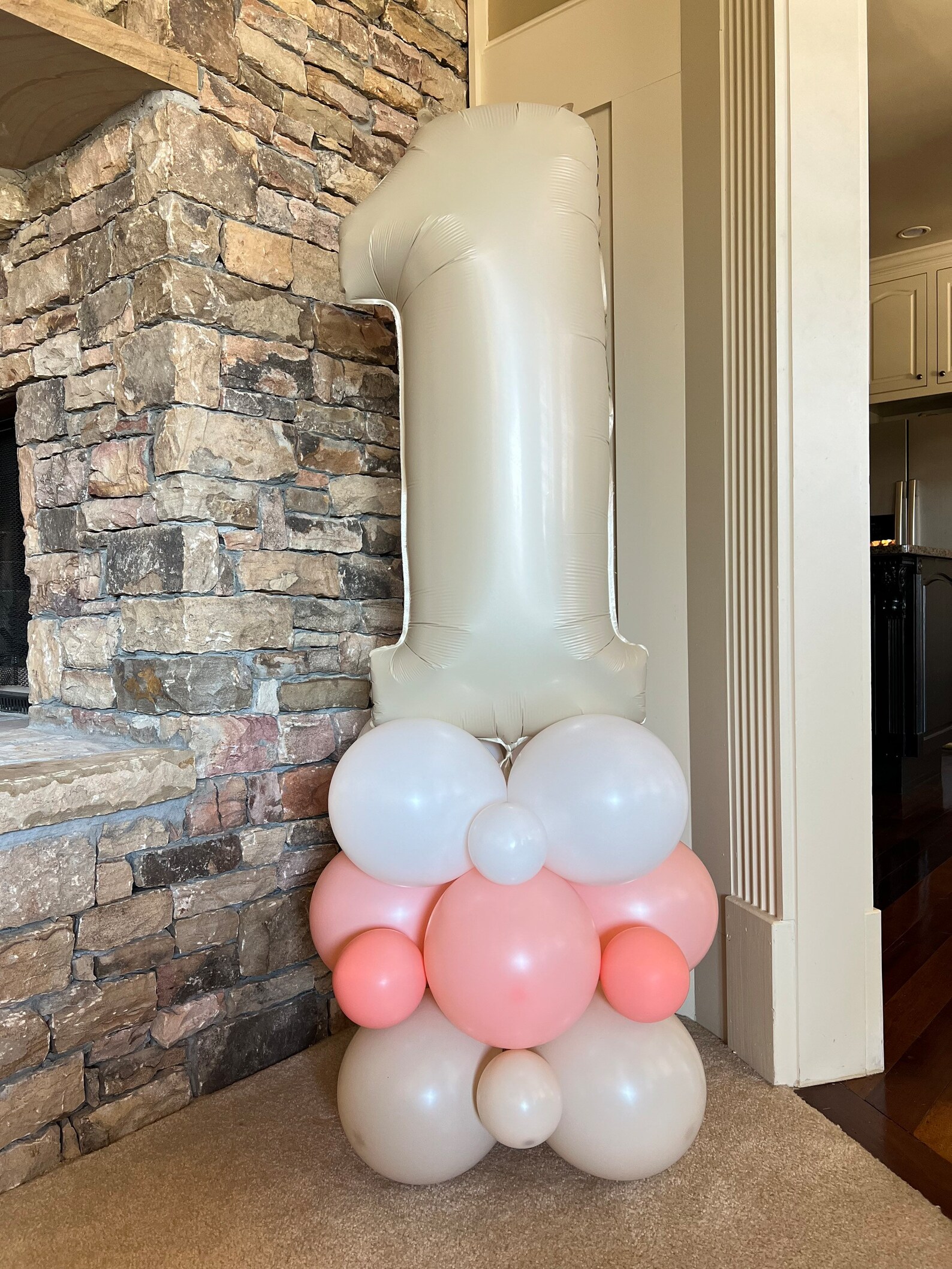 Coral Balloon Tower Kit Sweet to Be One Balloon Centerpiece - Etsy