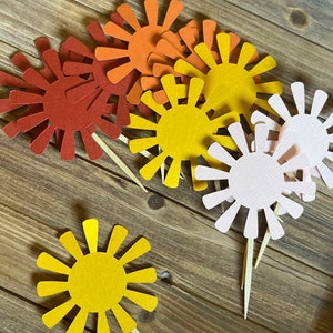 Boho Sun Cupcake Toppers | Boho Sun Cake Toppers | First Trip Around ...