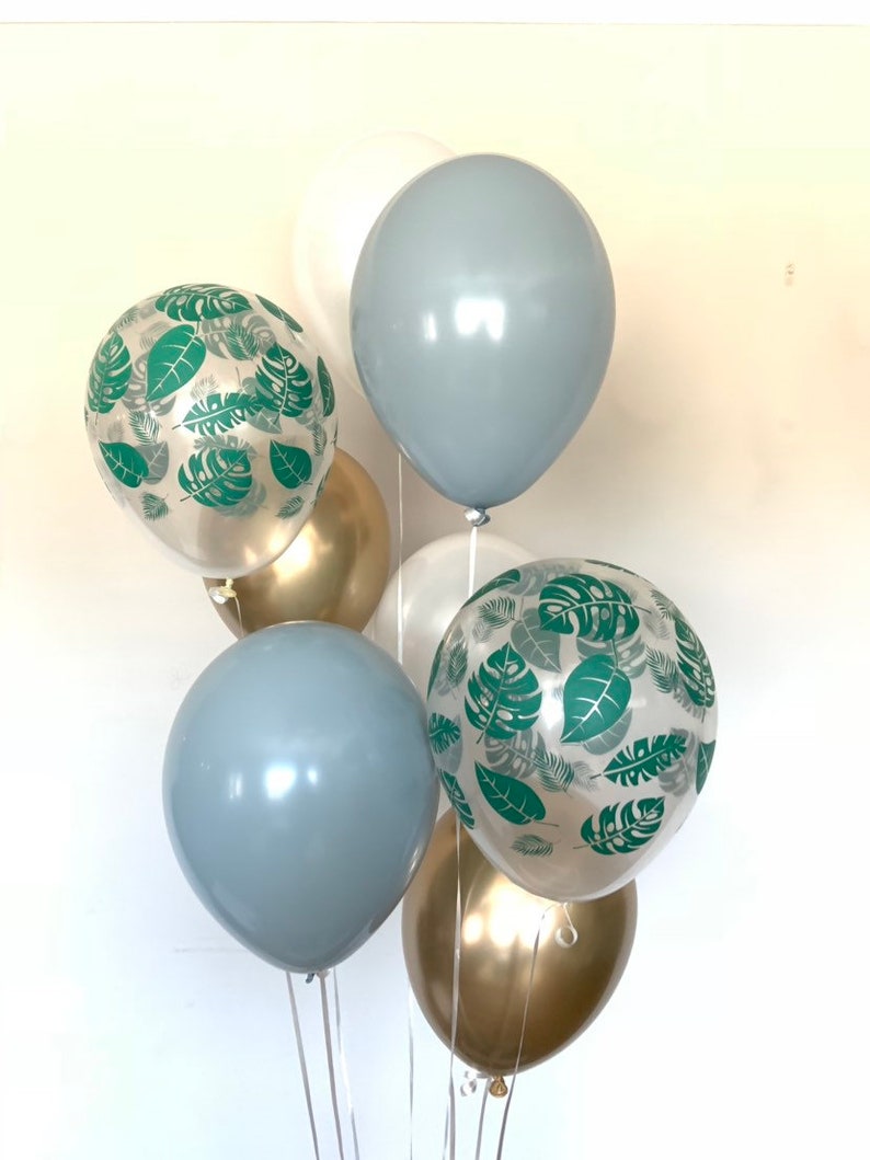 Tropical Blue Balloons | Fog Blue Balloons | Tropical Bridal Shower ...