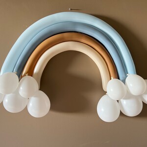 Dusty Blue Boho Rainbow Balloons | DIY Boho Rainbow | Rainbow Birthday ...