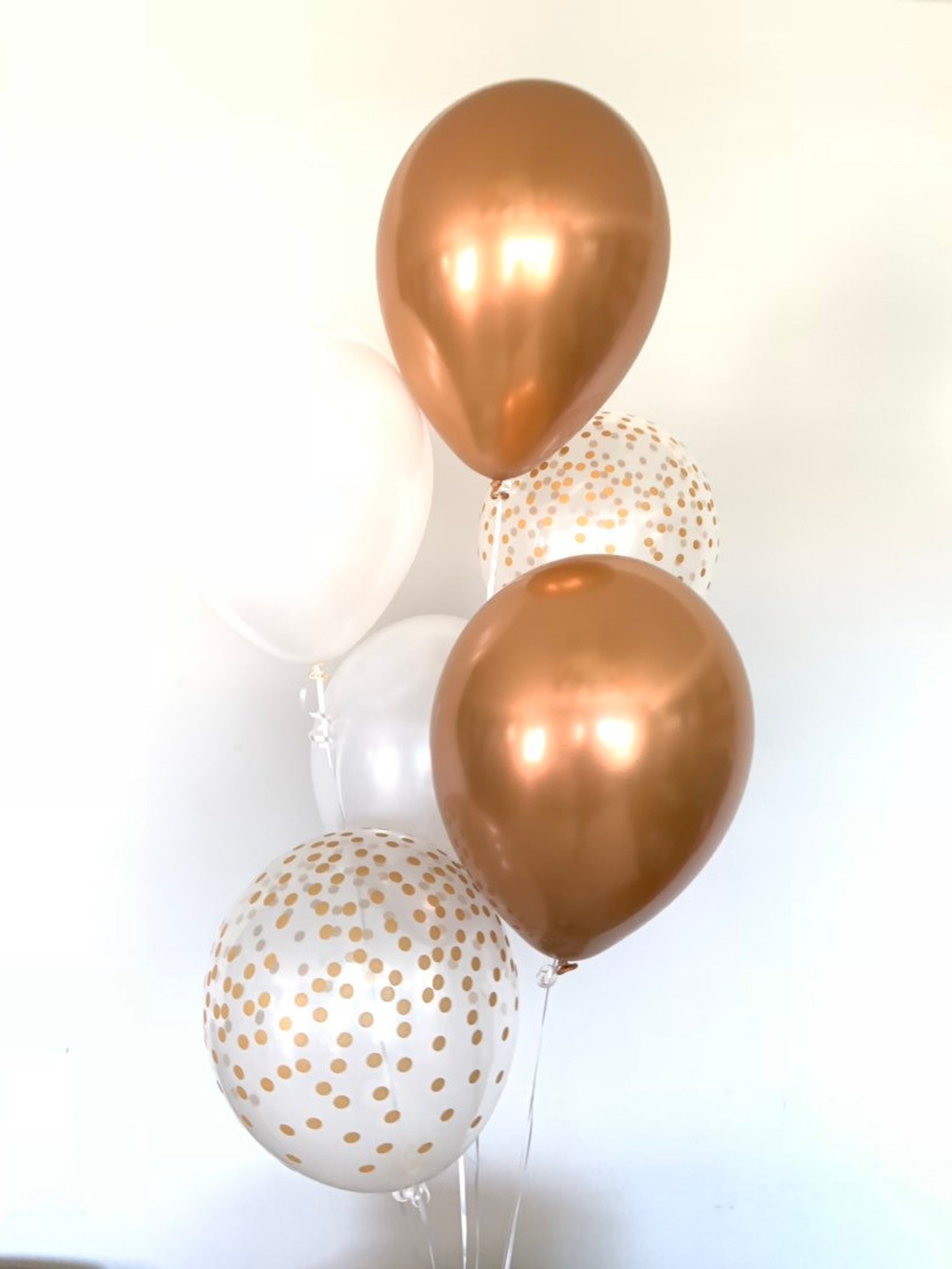 NEW Chrome Copper Balloons Copper and White Balloons | Etsy