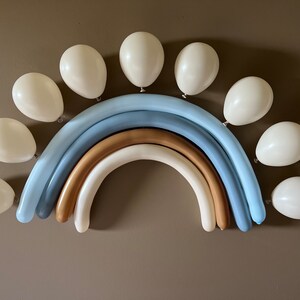 Dusty Blue Boho Rainbow Balloons | DIY Boho Rainbow | Rainbow Birthday ...