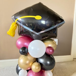 Graduation Balloon Tower Kit | Congrats Grad Balloon Tower | 2024 Grad ...