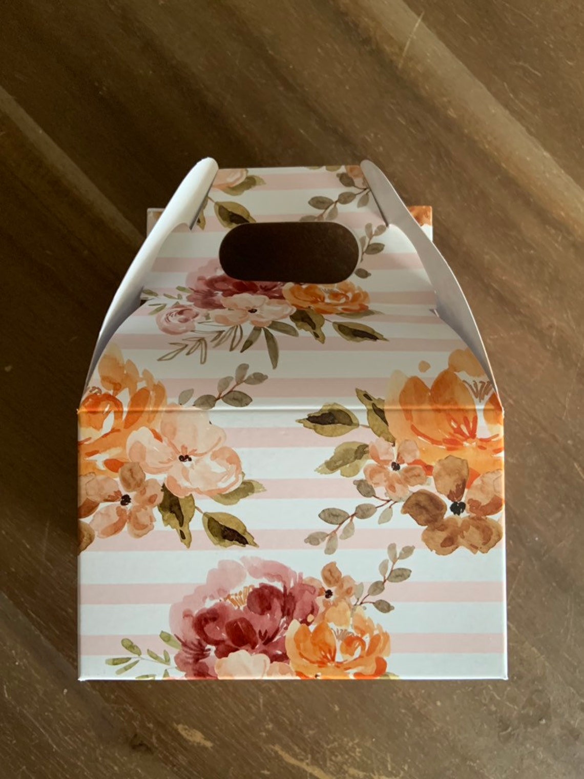 Fall Favor Box Fall Baby Shower Favors Blush and Burgundy | Etsy