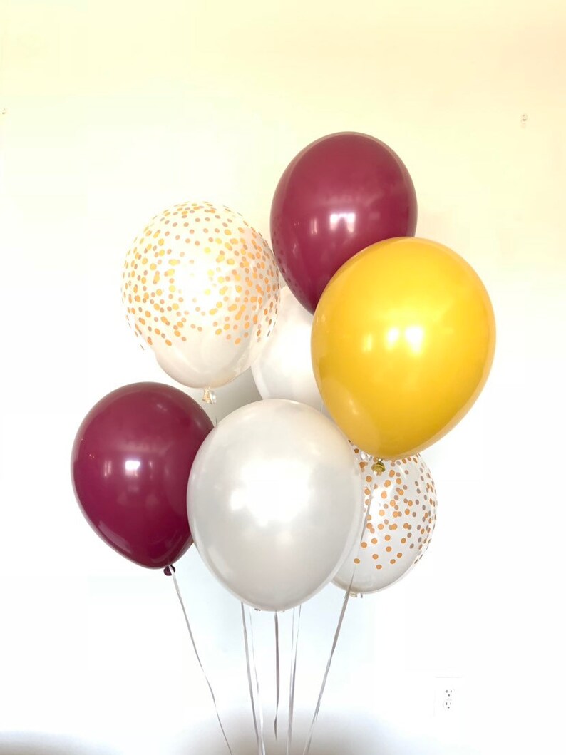 Mustard and Burgundy Balloons Honeybee Balloons Beach - Etsy