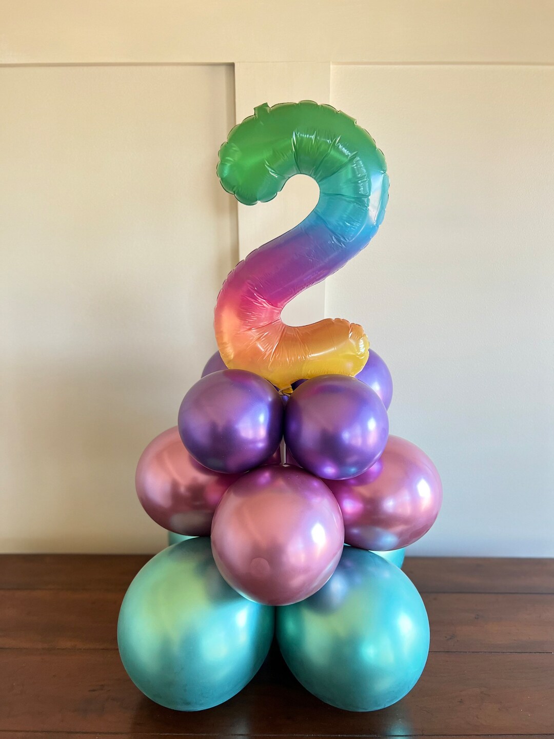 Second Birthday Balloon Centerpiece | 2nd Birthday Balloons | Second ...