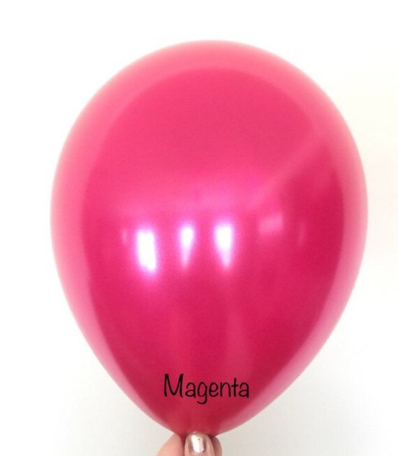 Pearl Magenta Balloons Hot Pink Birthday Party Decor Hot | Etsy