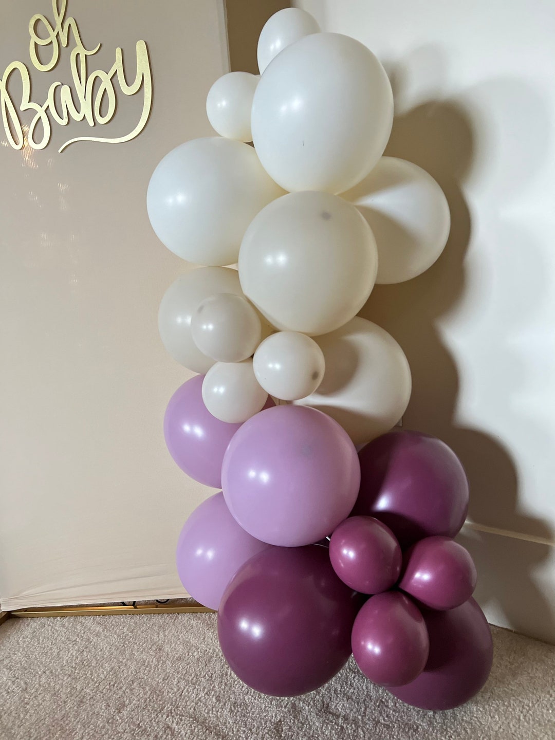 Wine Balloon Garland | Boho Baby Shower Decor | Moody Valentine Bridal ...