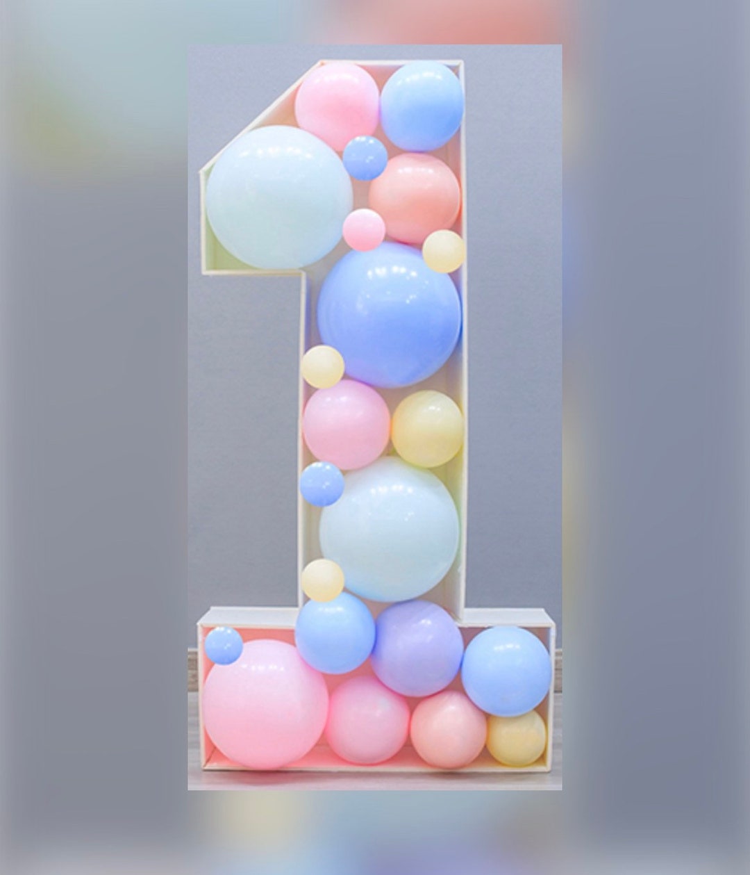 Balloon Number 1 Frame DIY Kit | PRE-CUT Balloon Frame Assembly ...