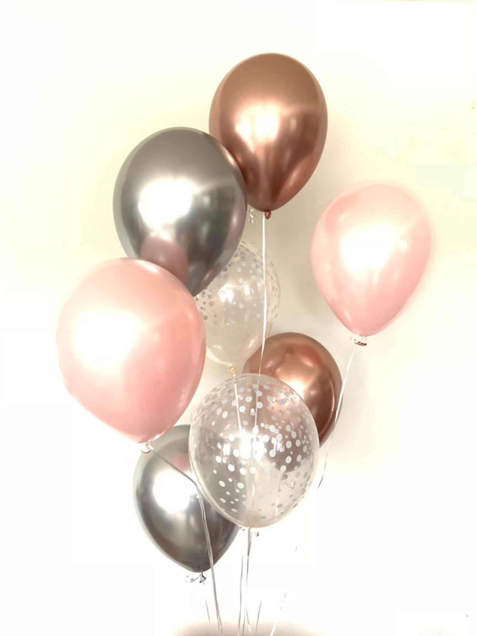 Pink Blush Balloons | Blush Balloons | Silver and Blush Balloons ...