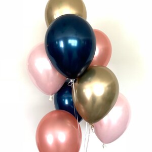 Pink Blush Balloons | Blush and Navy Balloons | Gold and Blush Balloons ...