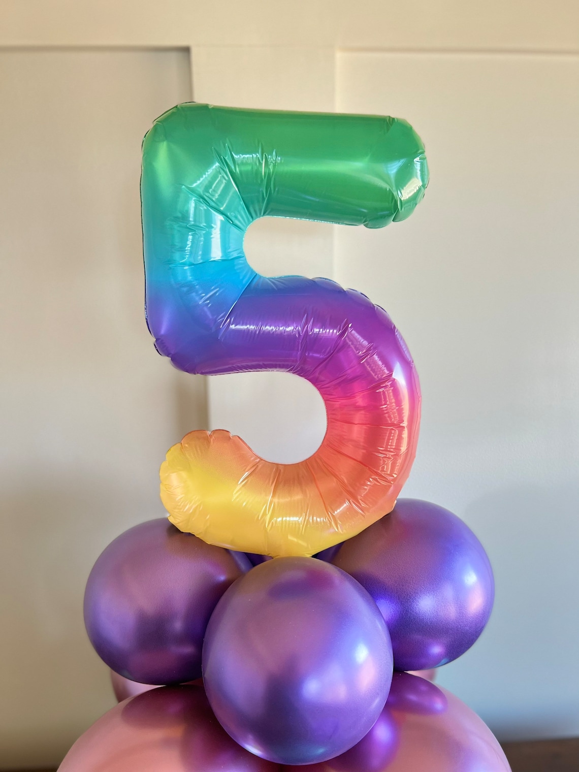 Fifth Birthday Balloon Centerpiece | 5th Birthday Balloons | Fifth ...