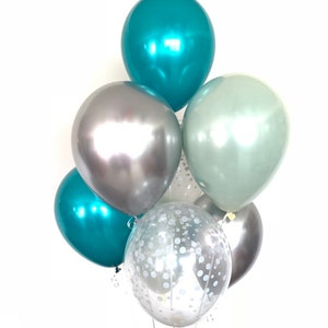 Sage Green Balloons | Silver Sage Bridal Shower Decor | Teal and Sage ...
