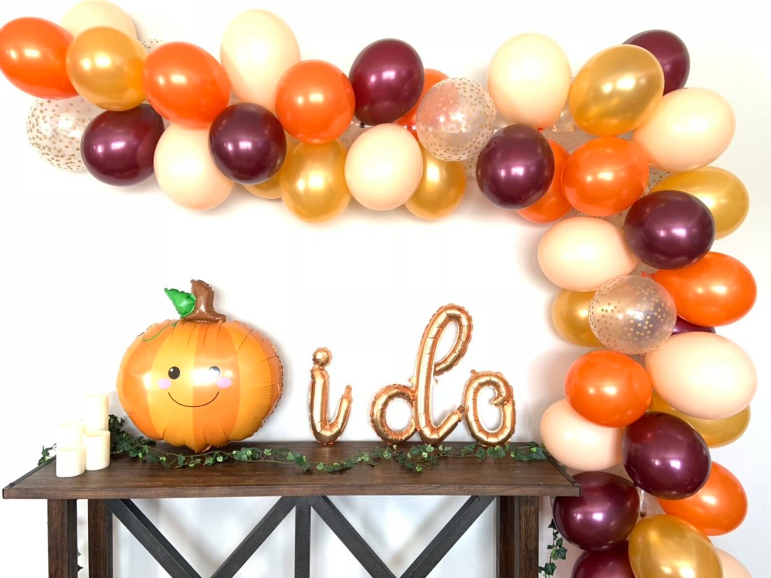 Fall Balloon Garland DIY Kit Blush and Burgundy Bridal | Etsy