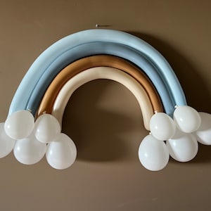 Dusty Blue Boho Rainbow Balloons | DIY Boho Rainbow | Rainbow Birthday ...