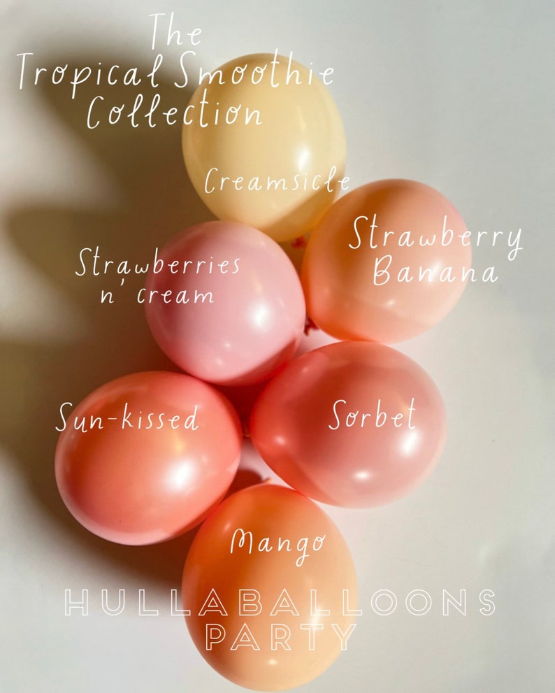 Tropical Smoothie Balloon Collection First Trip Around the - Etsy