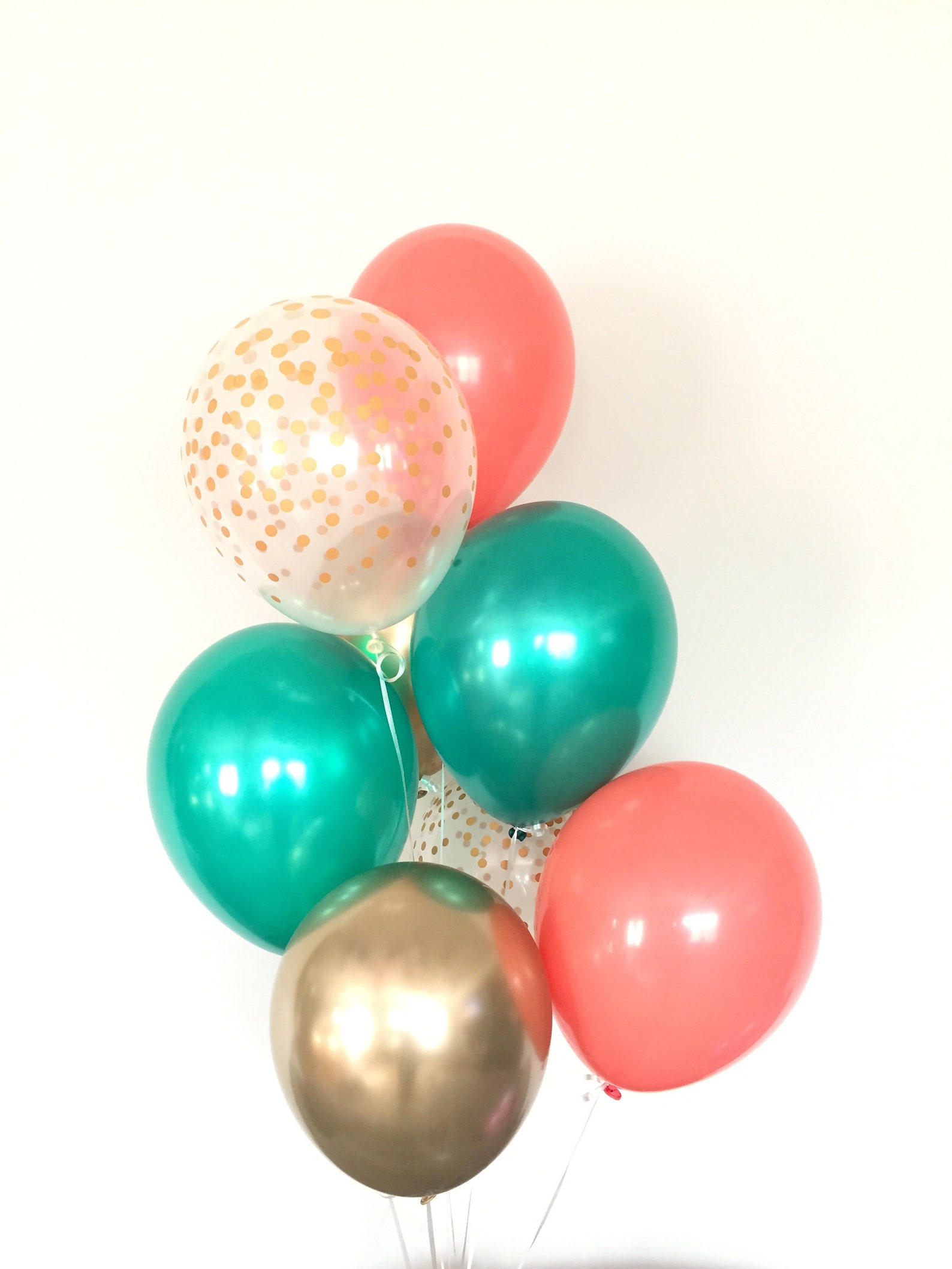 Coral Balloons | Coral and Green Balloons | Tropical Bridal Shower ...