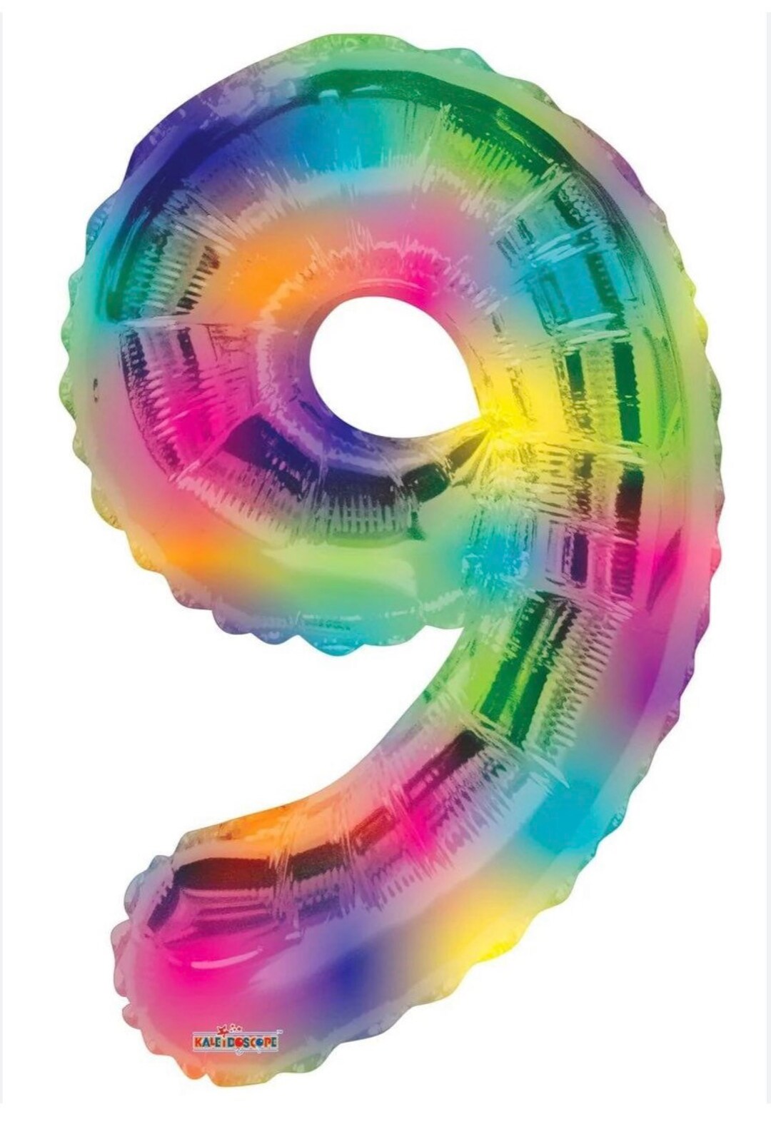 Metallic Rainbow Number 9 Balloon | Rainbow Ninth Birthday Balloons ...