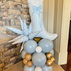 White Cowgirl Boot Balloon Tower Kit First Rodeo Barnyard Balloon Tower ...
