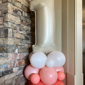 Coral Balloon Tower Kit | Sweet to Be One Balloon Centerpiece | Coral ...